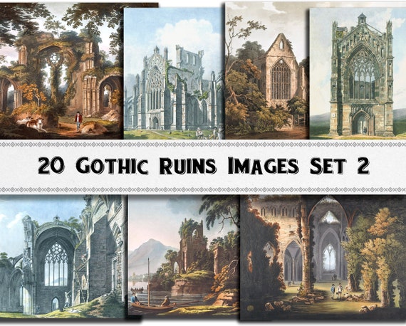 Medieval Gothic Church Ruin Images Set 2 / Digital Download / - Etsy