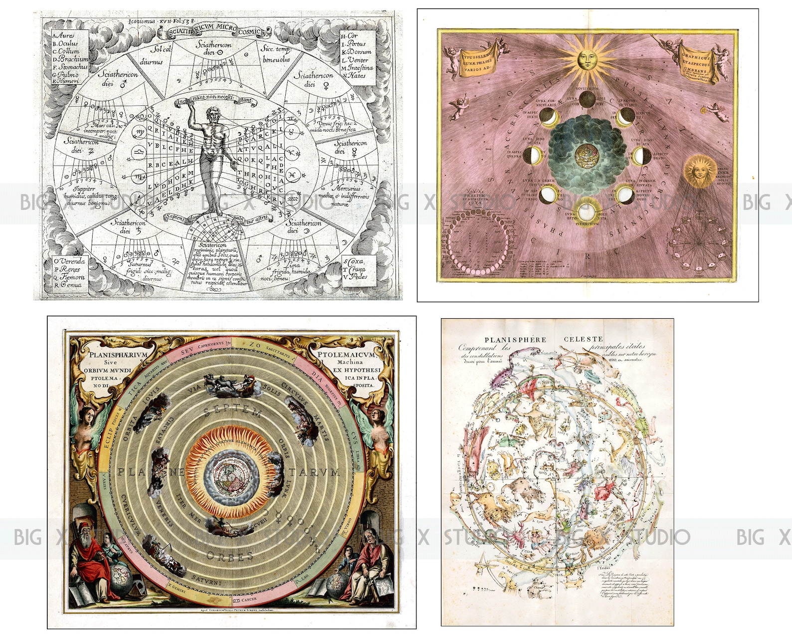 Astrological Star Chart Images Set 2 / Medieval Renaissance Maps ...