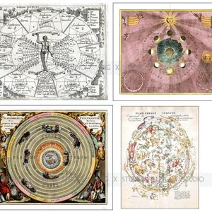 Astrological Star Chart Images Set 2 / Medieval Renaissance Maps ...