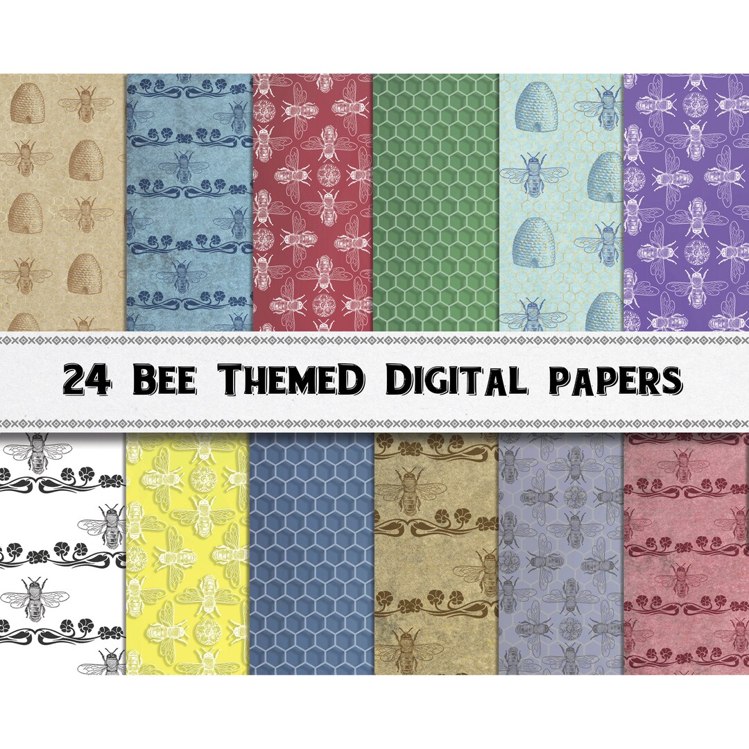 Bee Themed Wallpapers / Graphic Backgrounds / Commercial Use Included ...