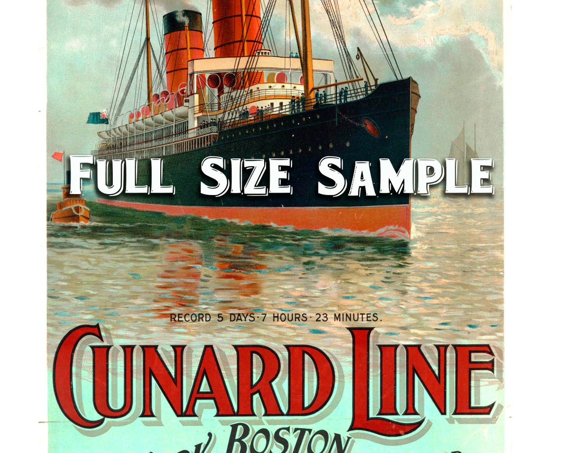 Vintage Ship Travel Poster Images / Steamship Ephemera / - Etsy