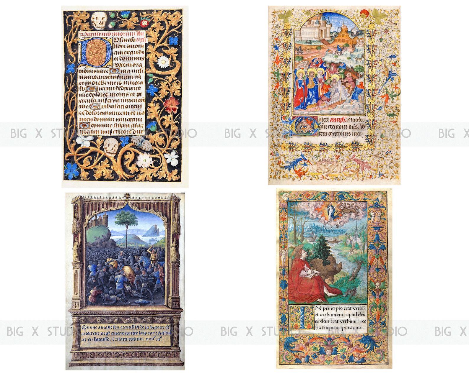 Medieval Illuminated Manuscript Images Set 3, Digital Download ...