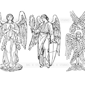 Vintage Angel Vector SVG Images / Digital Download / Commercial Use ...
