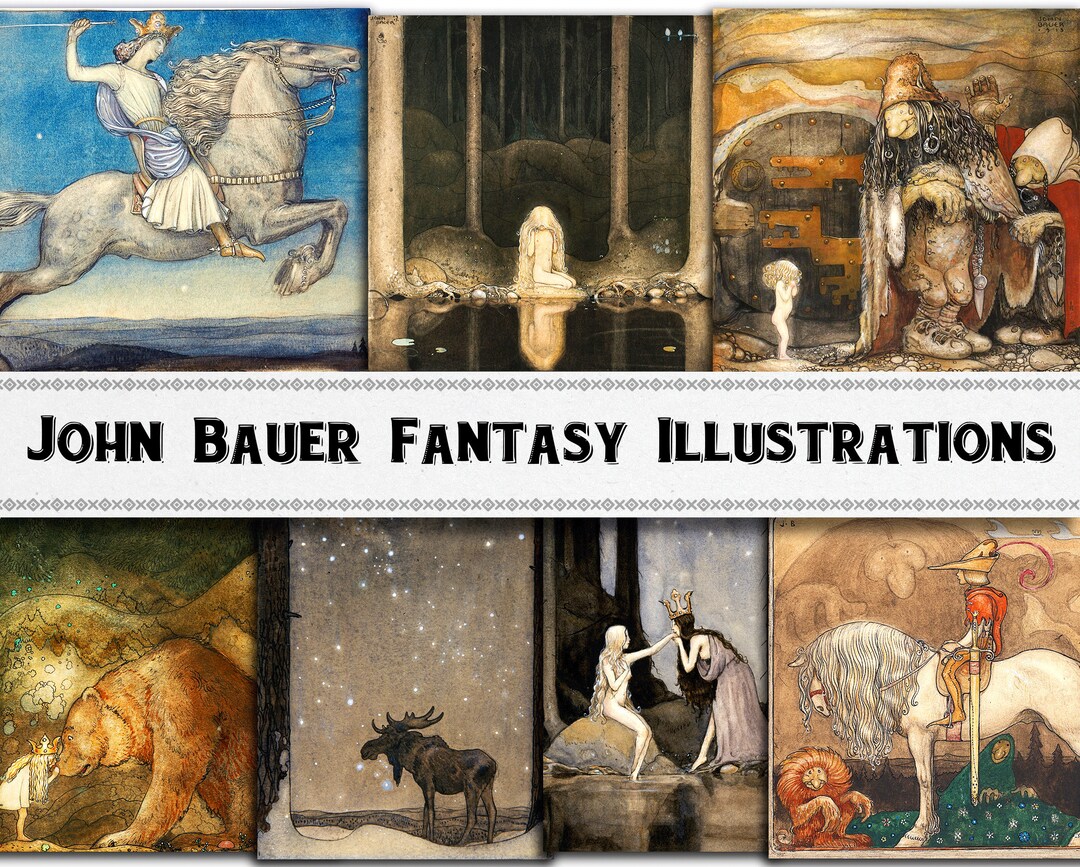 John Bauer Illustration Images / Fantasy Fairy Tale Trolls / - Etsy