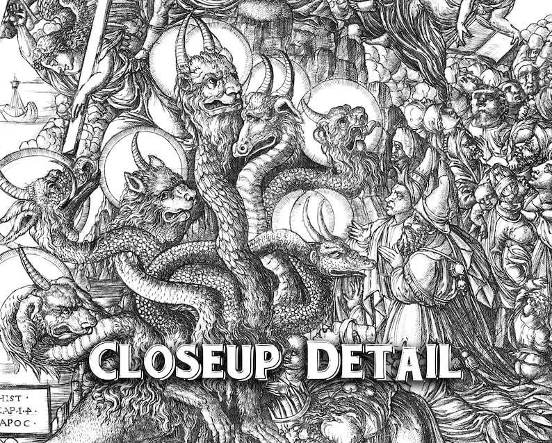 Medieval Monster Engraving Images / Digital Download / | Etsy