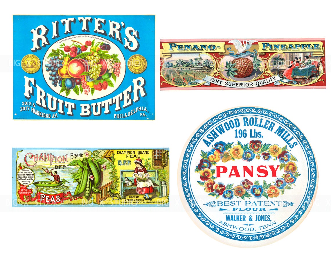 Vintage Food Label Images / Digital Download / Commercial Use - Etsy