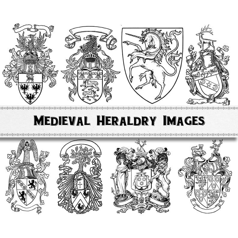 Medieval Heraldry / Coat of Arms / SVG Images / Digital Download ...