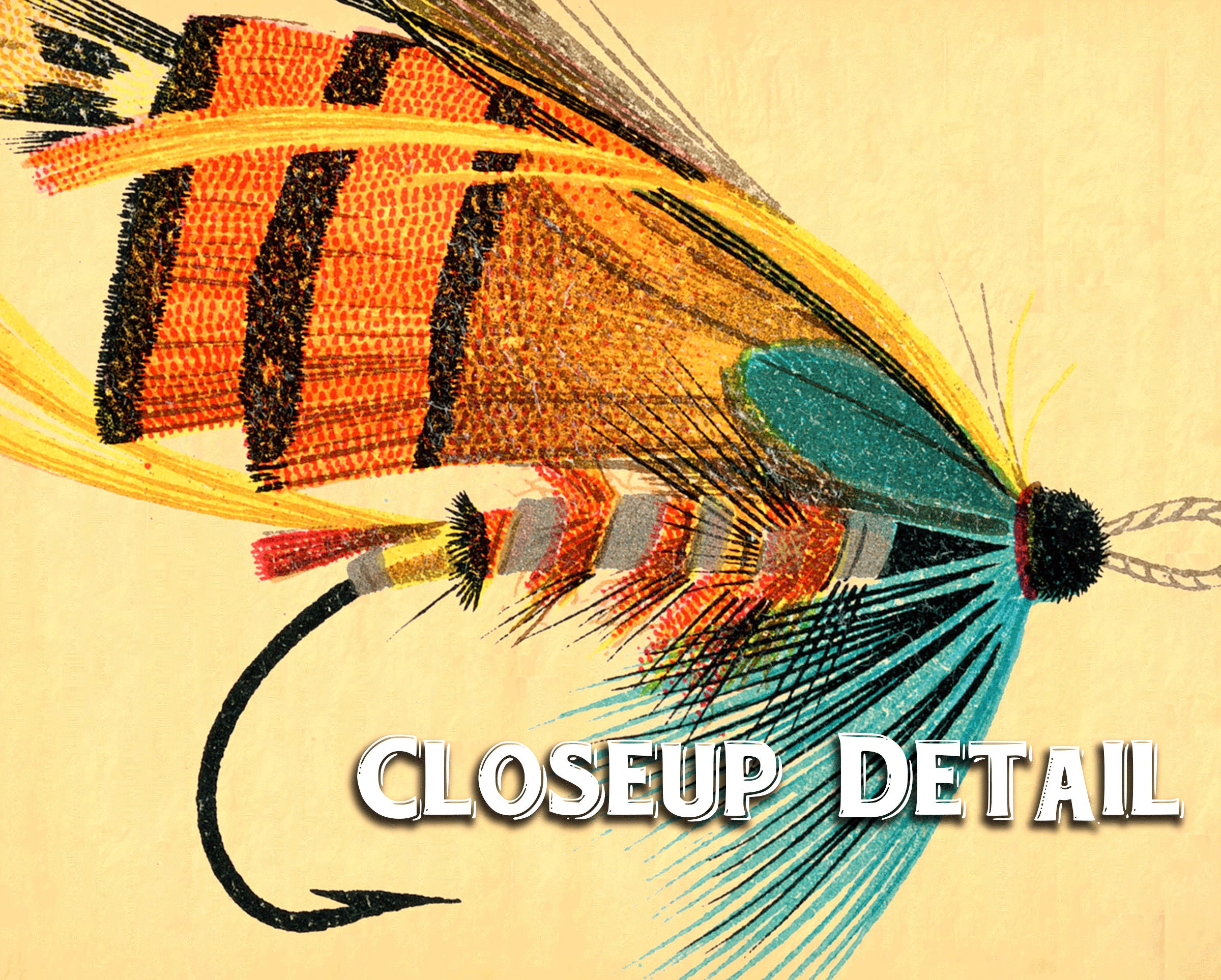 Vintage Fishing Fly Illustrations / Digital Download / Commercial Use ...
