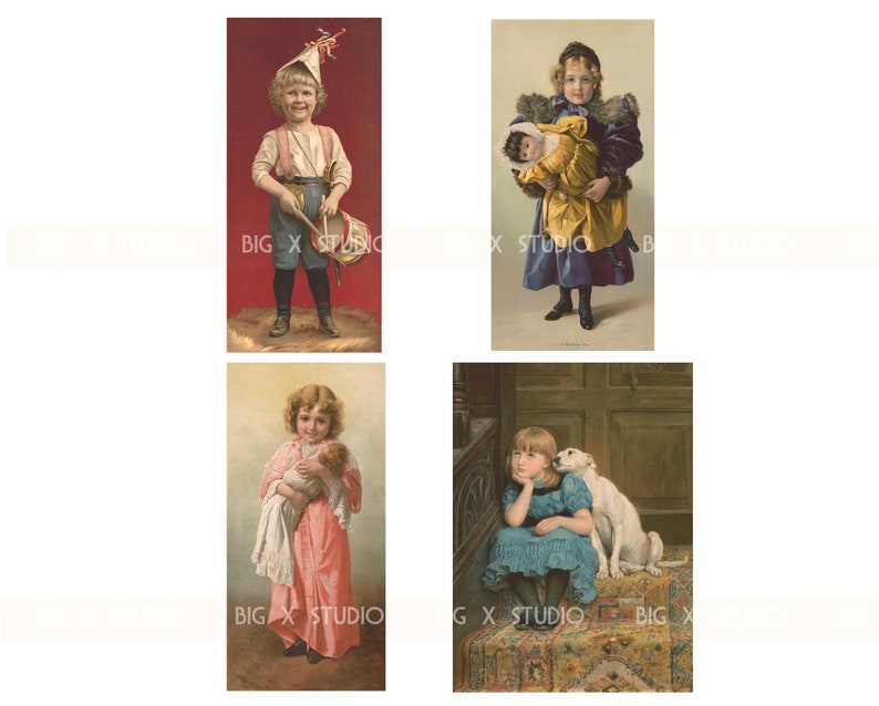 Illustrations of Victorian Children/ Digital Download / High - Etsy