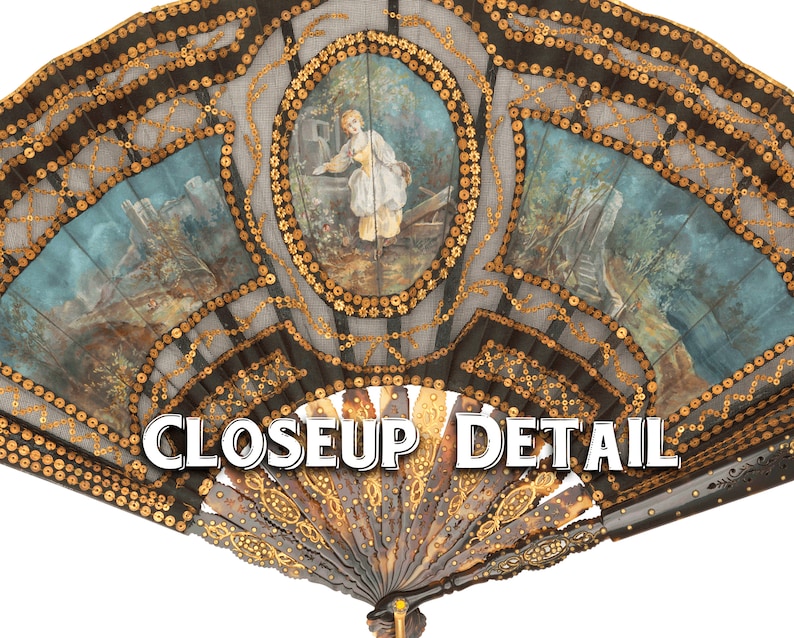 Ornate Victorian Fan Images / Digital Download / Commercial | Etsy