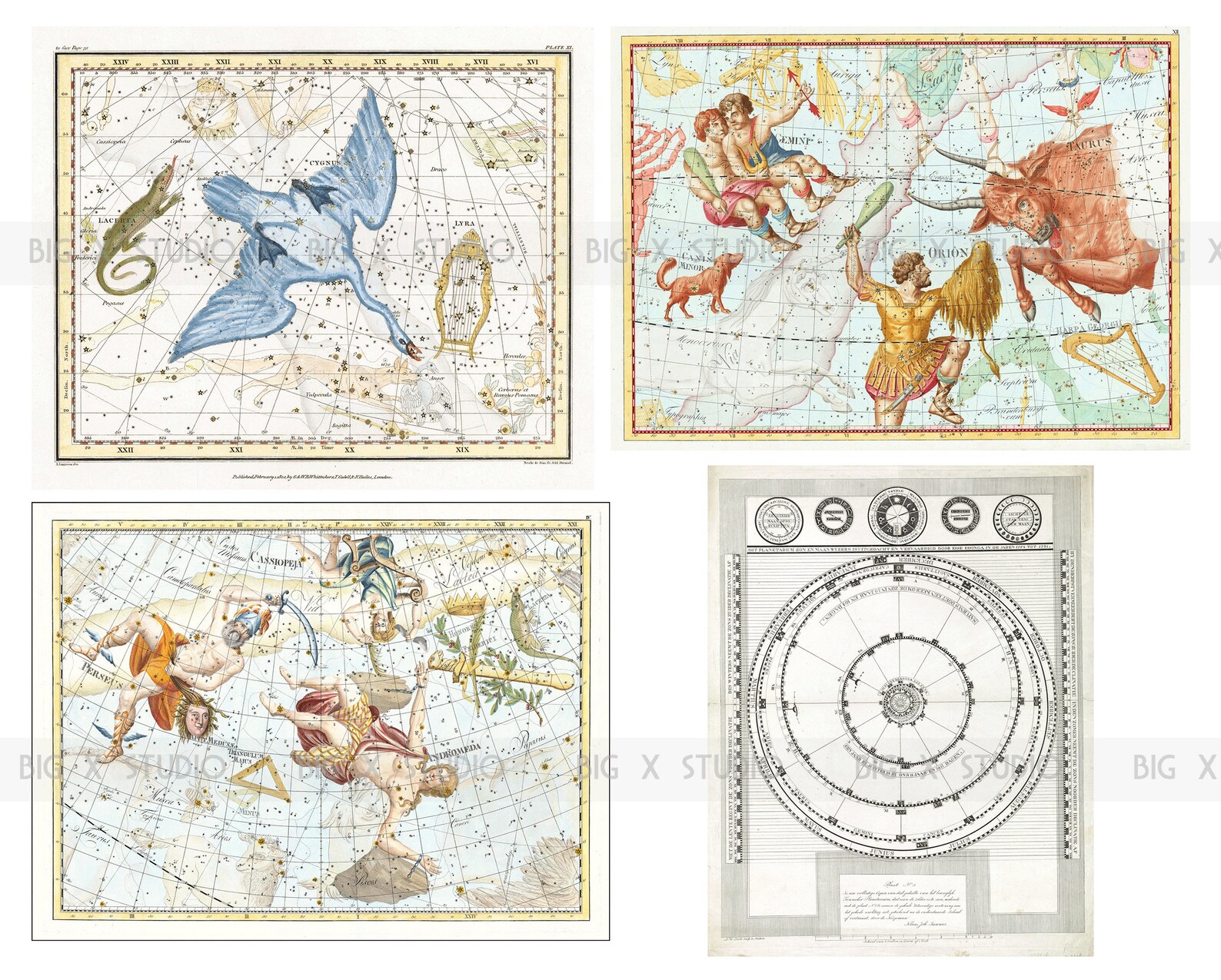 Astrological Star Chart Images Set 3 / Medieval Renaissance | Etsy