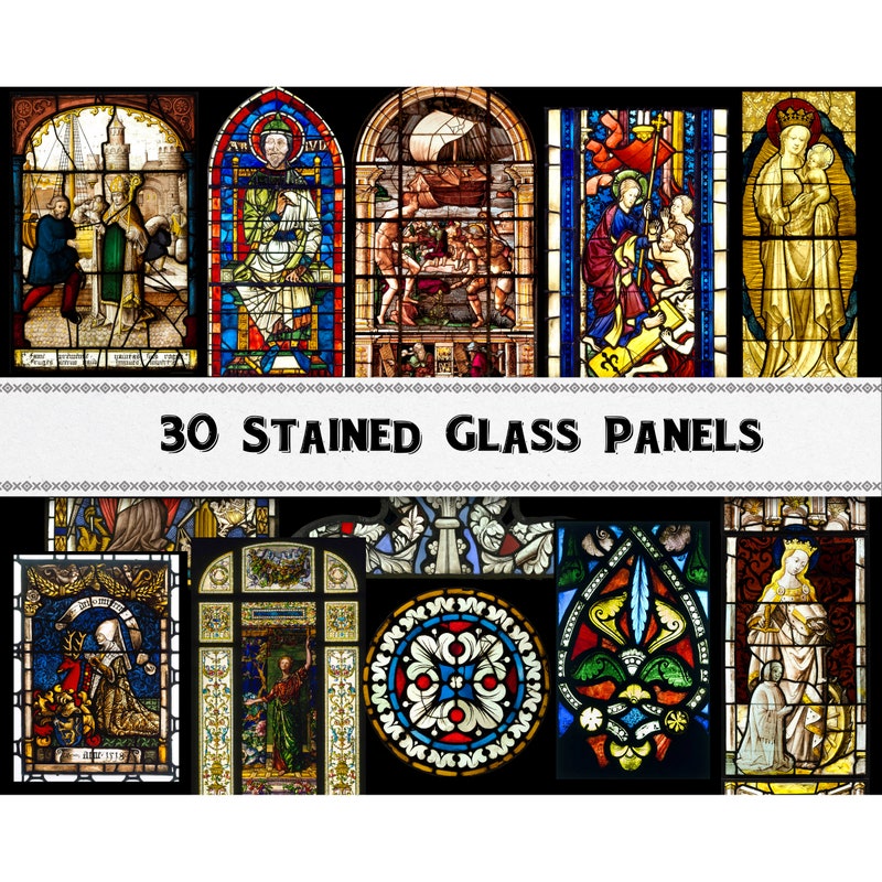 Stained Glass Window Film Gothic - Etsy