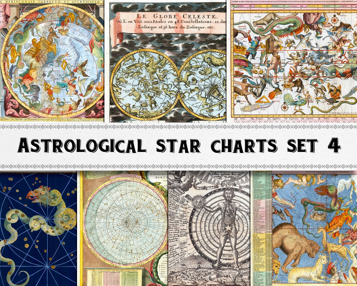 Astrological Star Chart Images Set 4 / Medieval Renaissance | Etsy