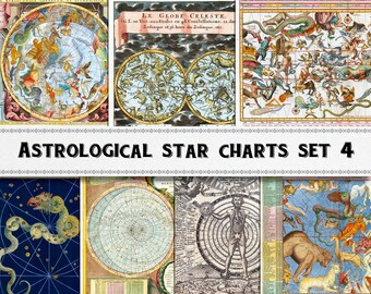 Astrological Star Chart Images Set 3 / Medieval Renaissance | Etsy