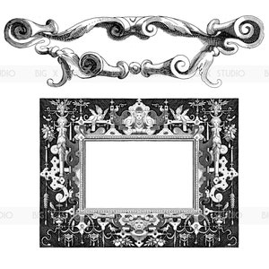 Medieval Cartouche Frame Border Images / Digital Download / Commercial ...