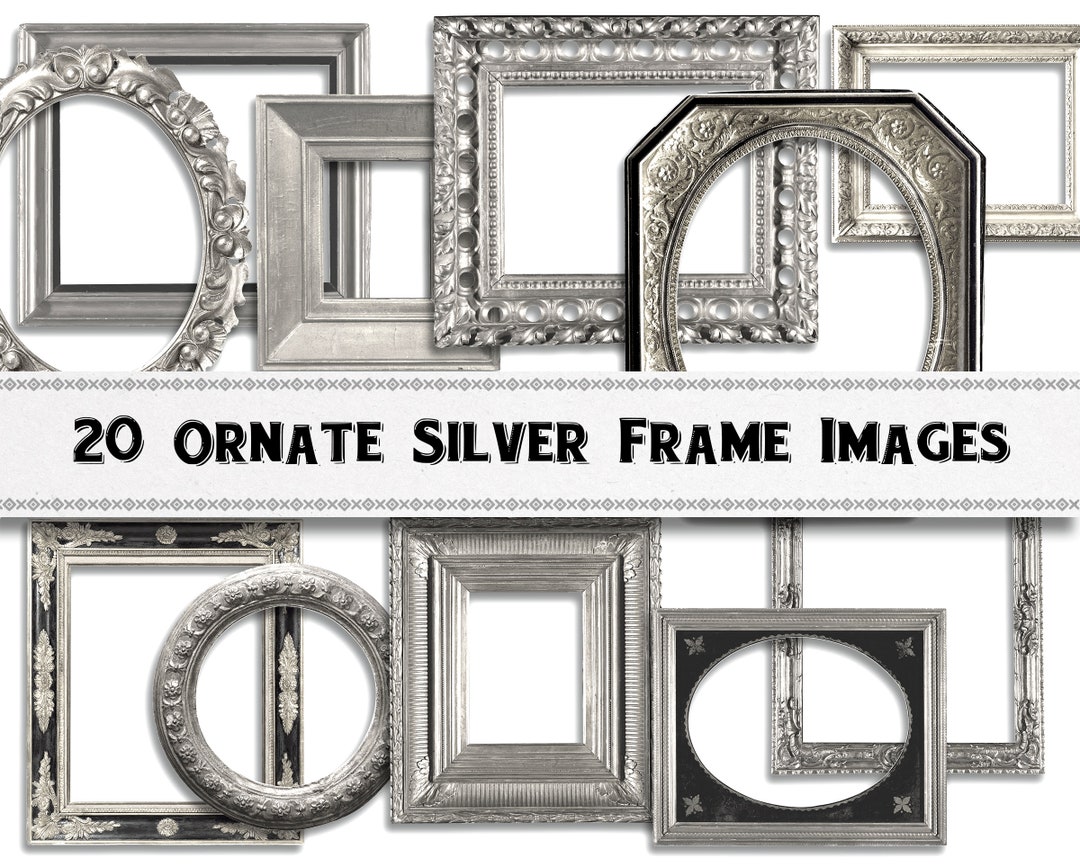 Ornate Silver Frame Images / Digital Download / Commercial Use - Etsy