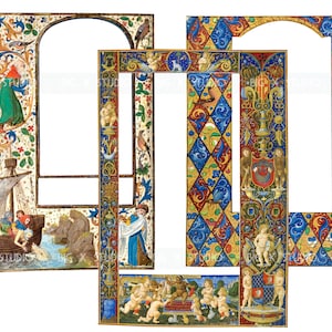 Medieval Illuminated Manuscript Frame PNG Images, Digital Download ...