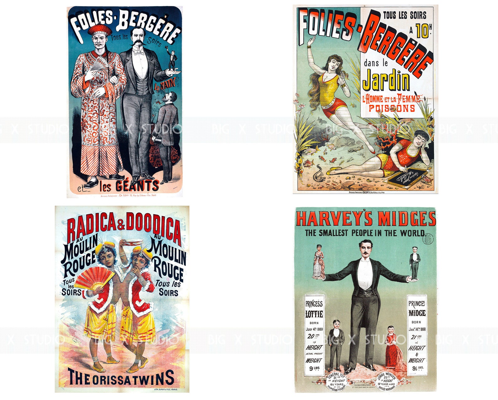 Circus Sideshow Poster Images Set 5 / Digital Download / - Etsy