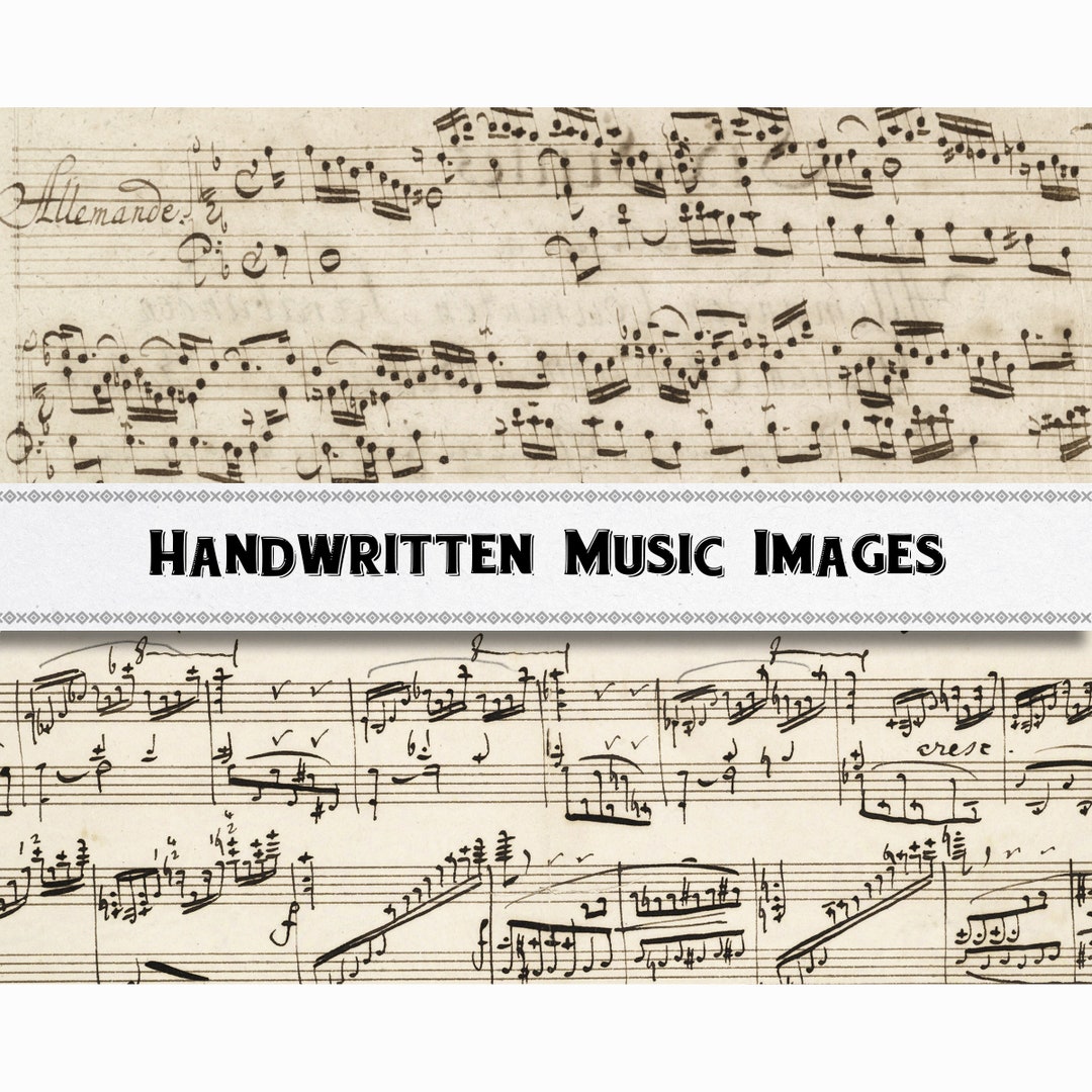 Handwritten Music Images, Commercial Use, Digital Download, Bach ...