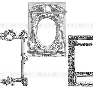 Medieval Cartouche Frame Border Images / Digital Download / Commercial ...