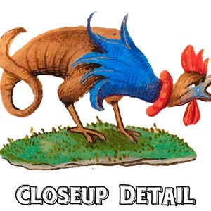Medieval Illuminated Manuscript Creatures, Digital Download, Commercial ...