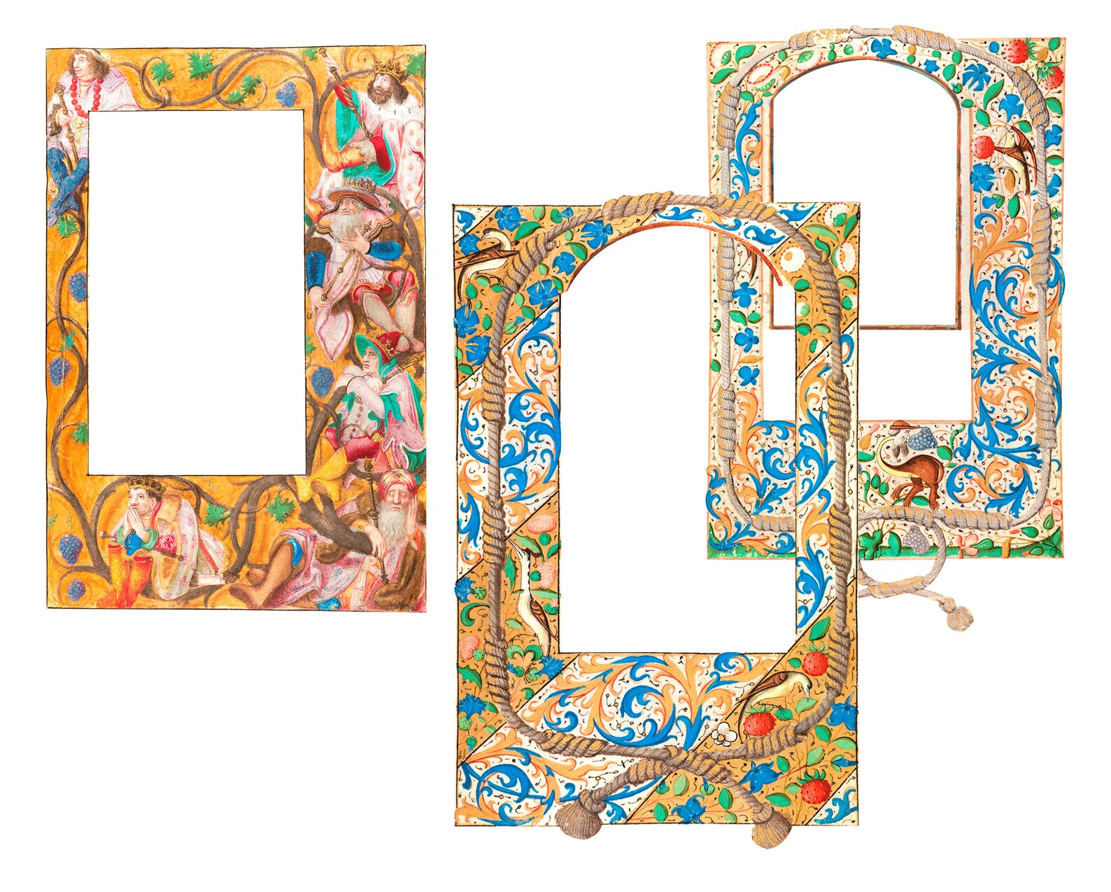 Medieval Illuminated Manuscript Frame PNG Images Set 2 | Etsy