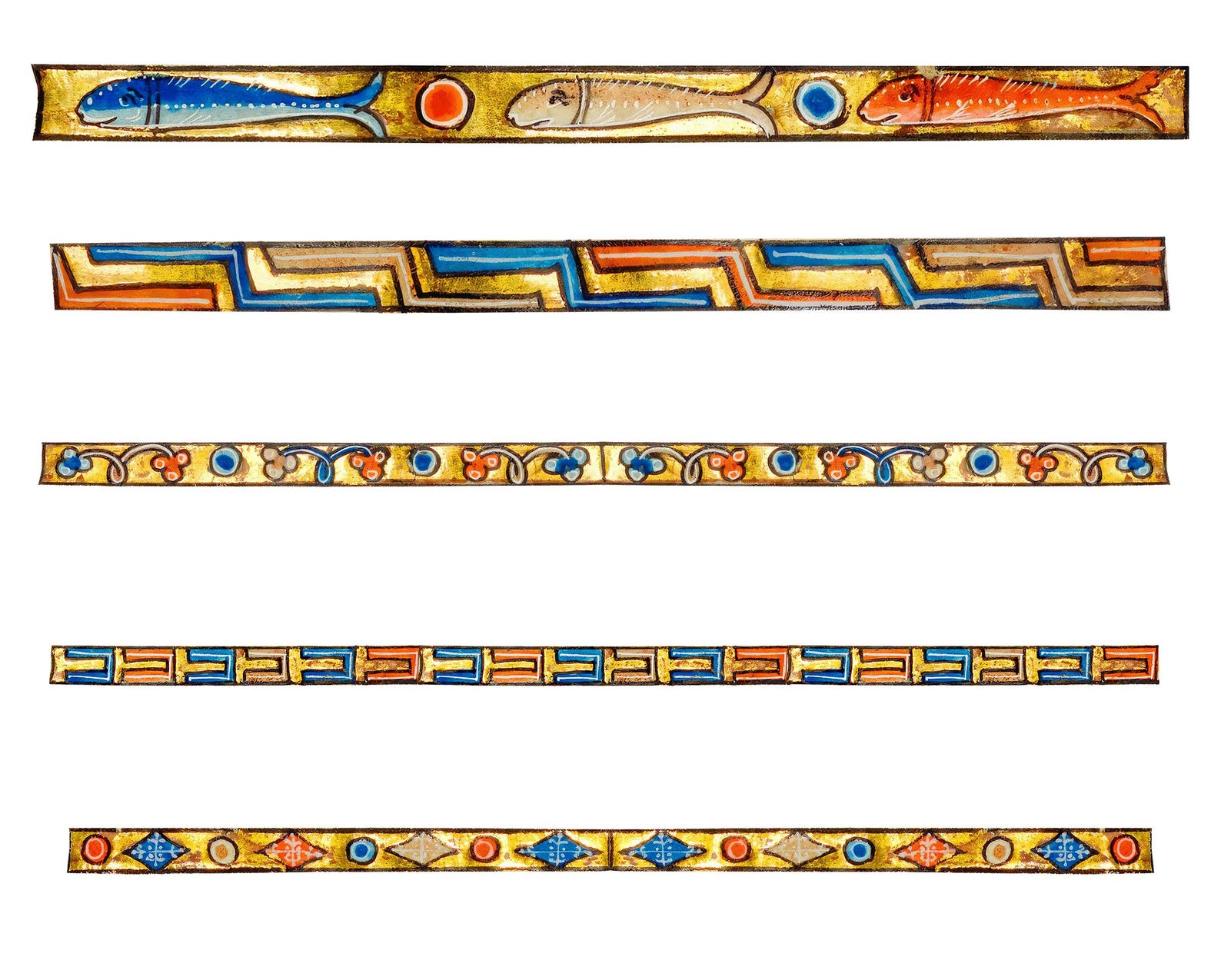 Medieval Gold Leaf Borders: Illuminated Manuscript Clipart (digital ...