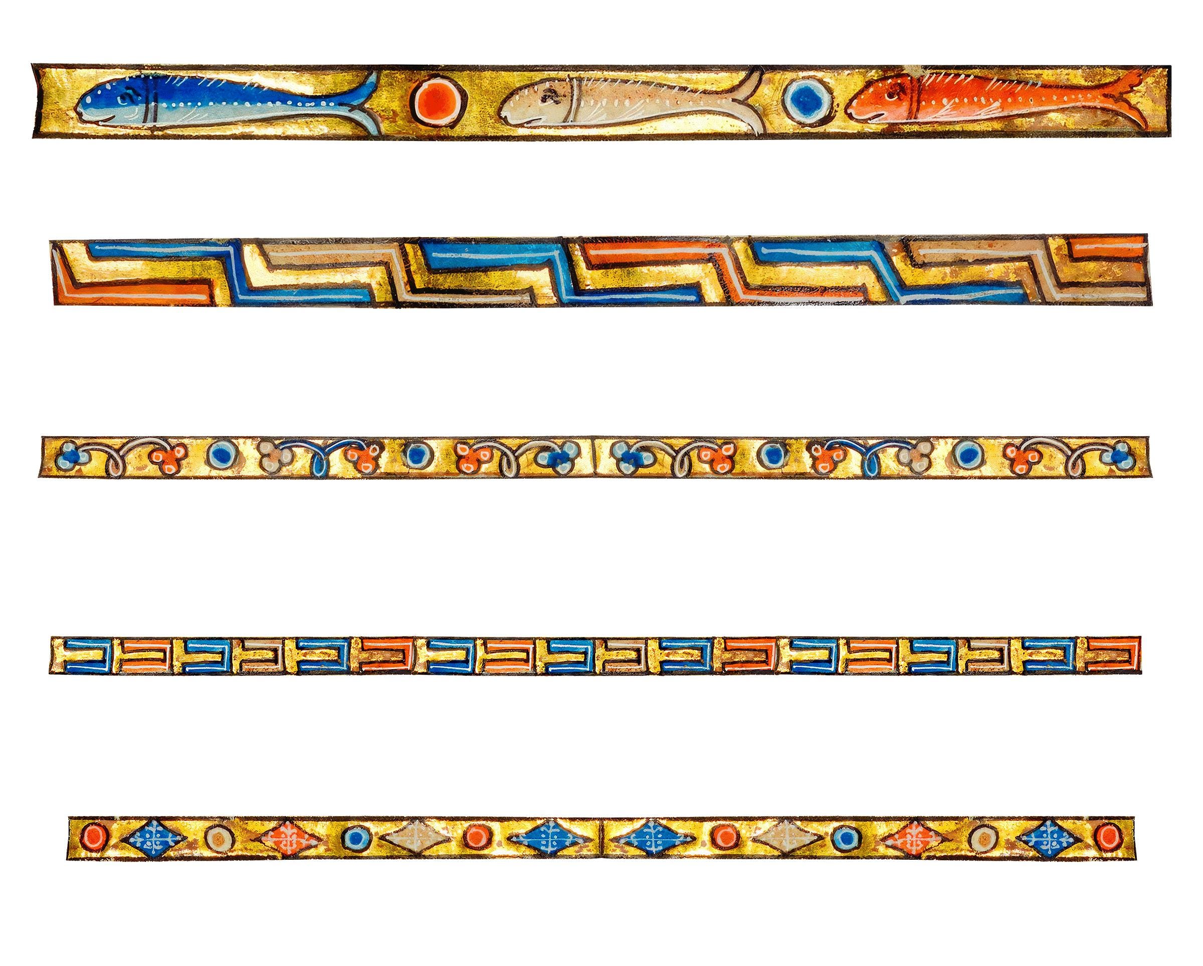 Medieval Gold Leaf Borders: Illuminated Manuscript Clipart (digital ...