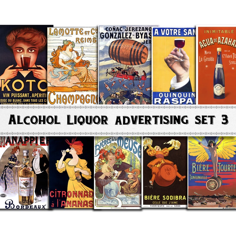 Vintage Alcohol Poster - Etsy UK