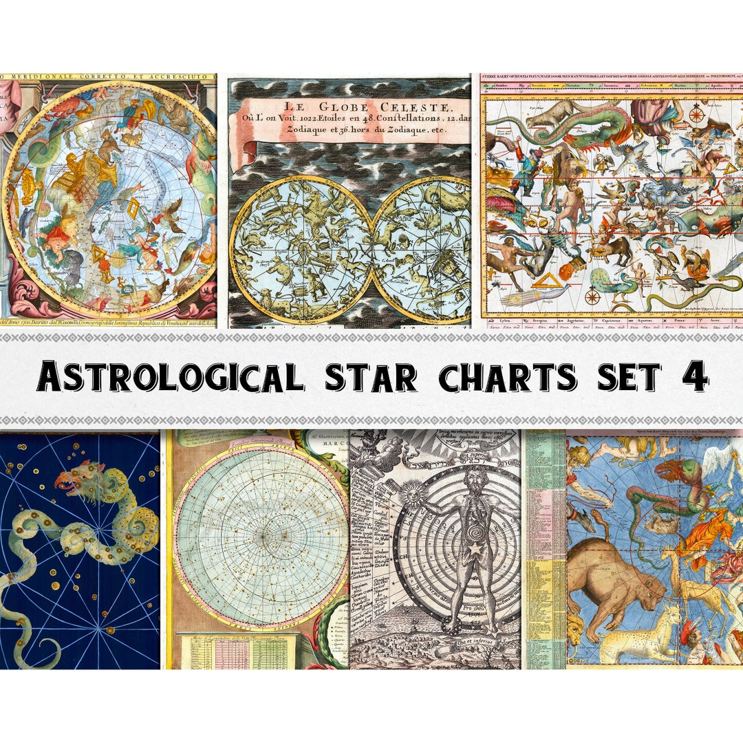 Astrological Star Chart Images Set 4 / Medieval Renaissance Maps ...