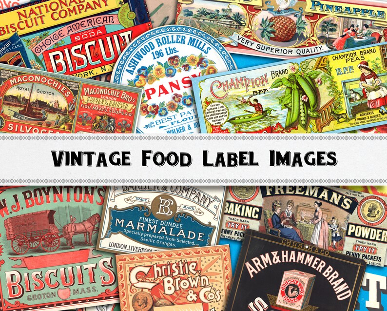 Vintage Food Label Images / Digital Download / Commercial Use - Etsy