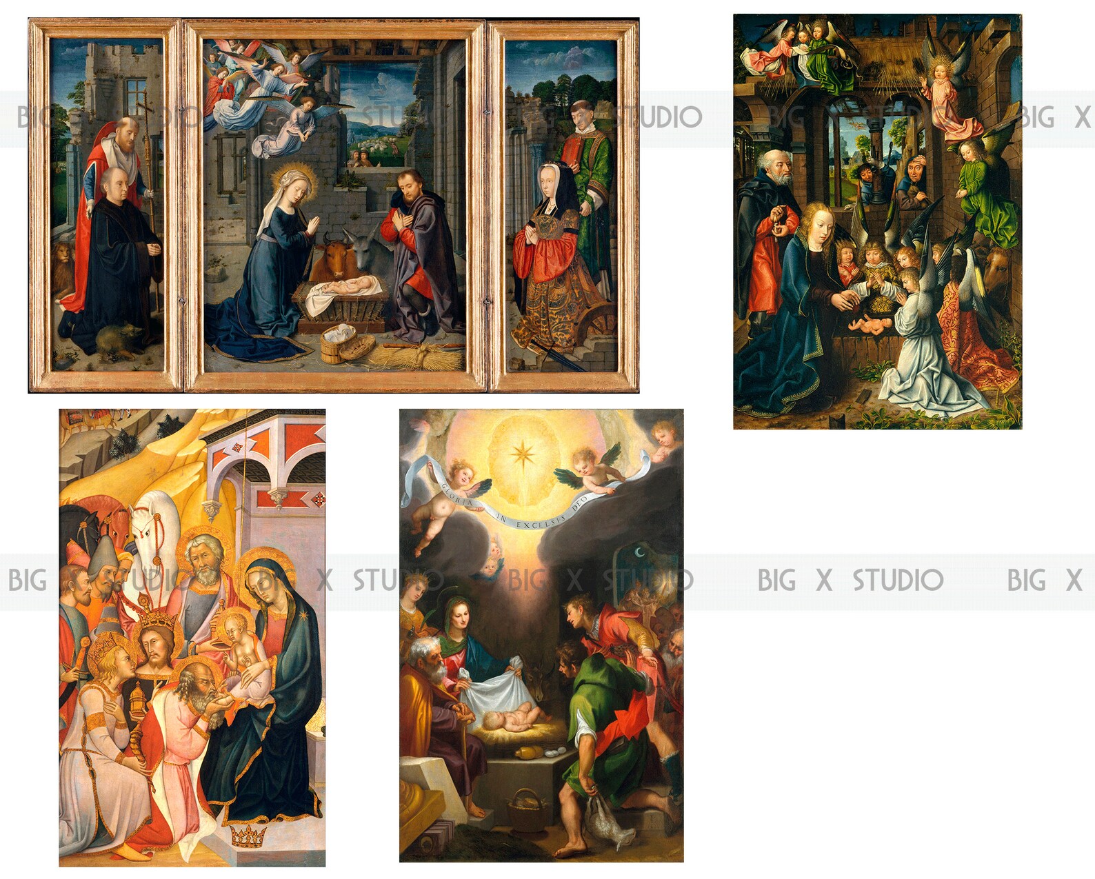 Nativity Painting Images / Christmas Art / Digital Download / - Etsy