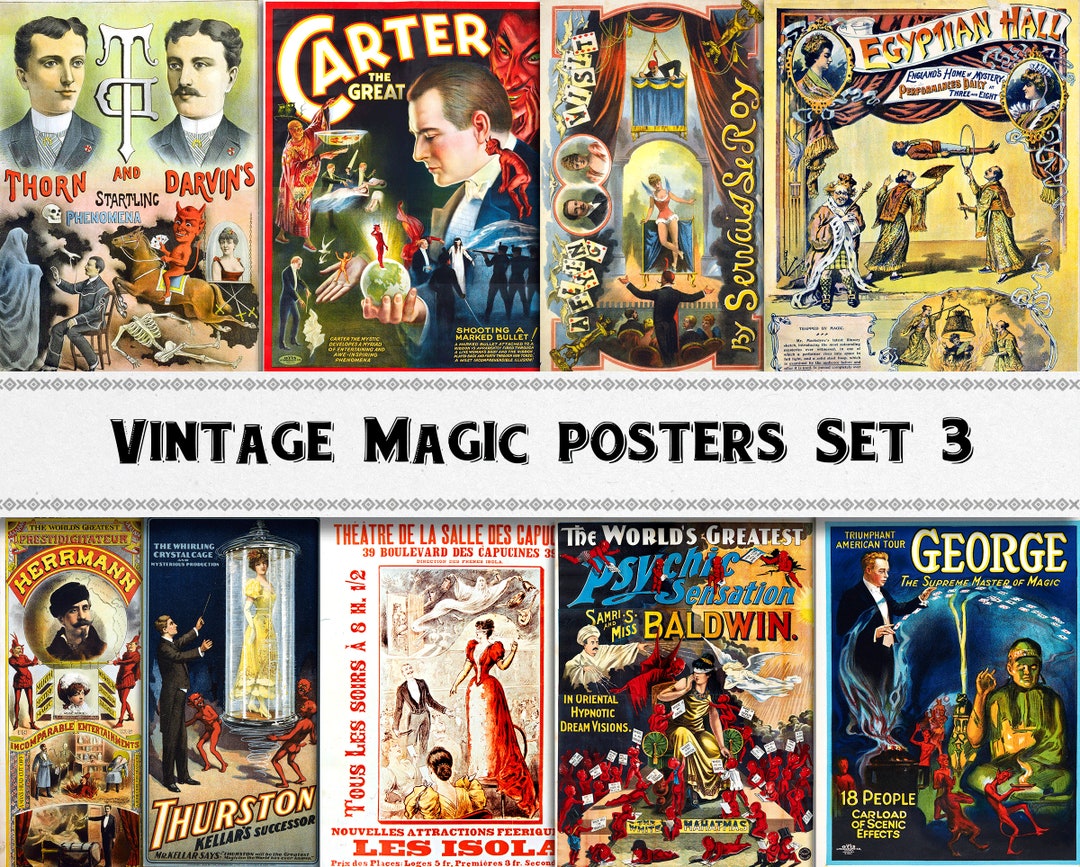 Black Magic Poster Images Set 3 / Digital Download / - Etsy