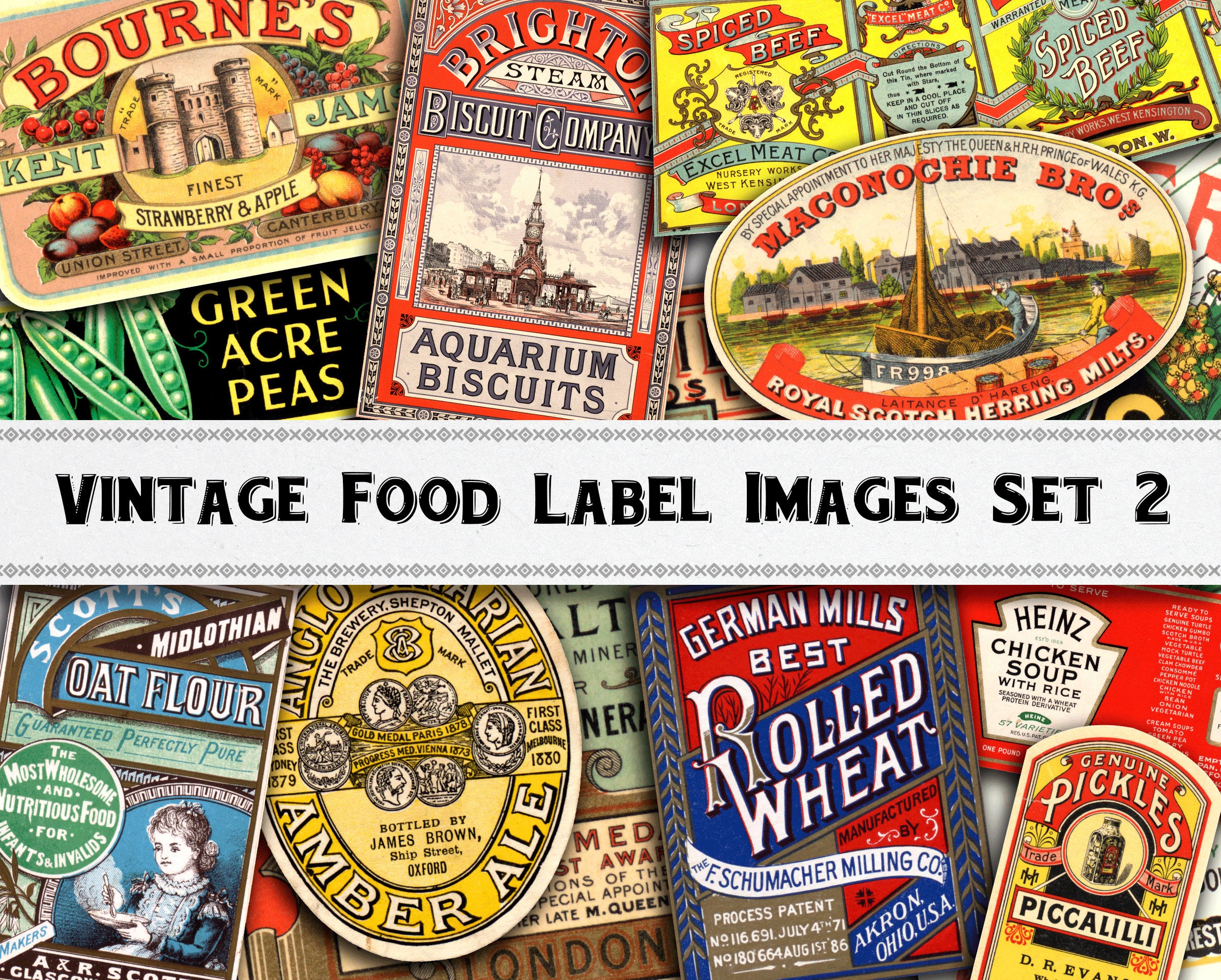 Printable Vintage Food Labels