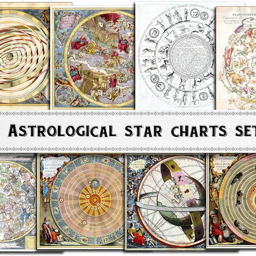 Astrological Star Chart Images / Medieval Renaissance Maps / - Etsy