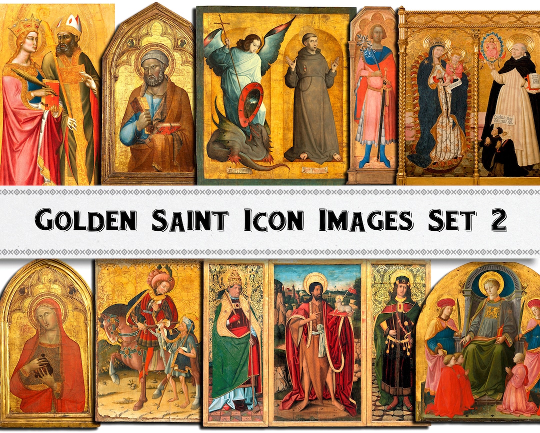 Gold Icons of Saints Images Set 2 / Digital Download / - Etsy