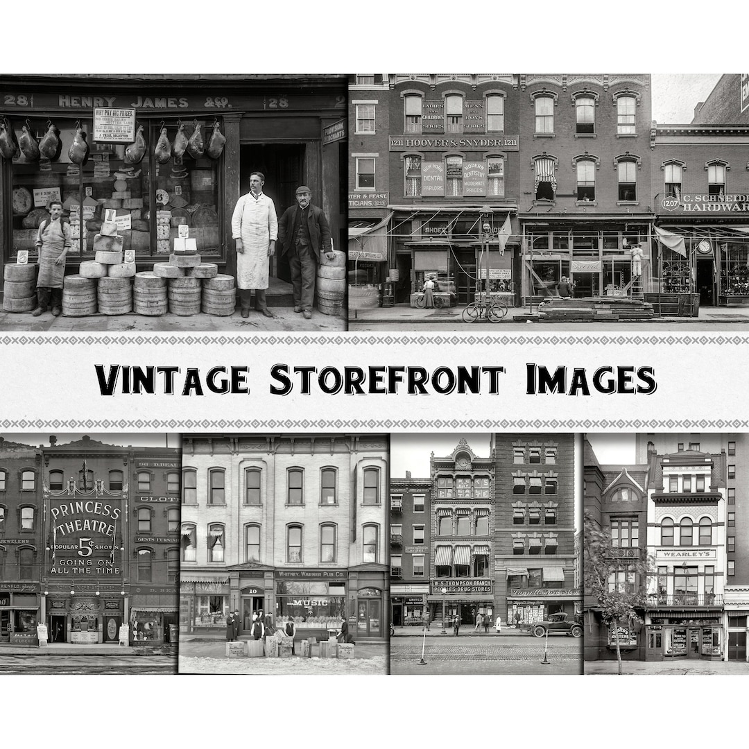 Vintage Storefront Street Scene Photograph Collection / Digital ...