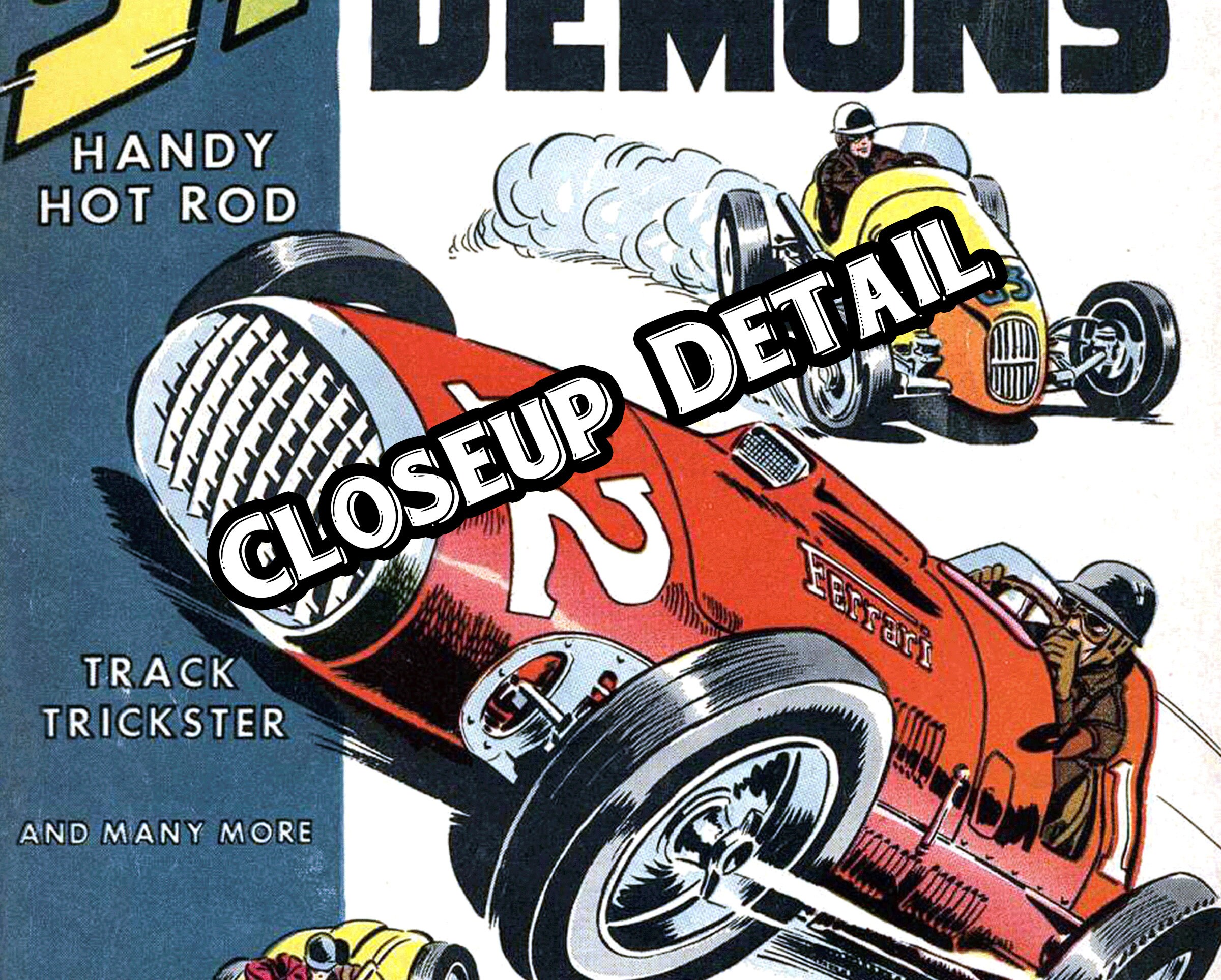 Vintage Racing Car Comic Cover Images / Digital Download / Commercial ...