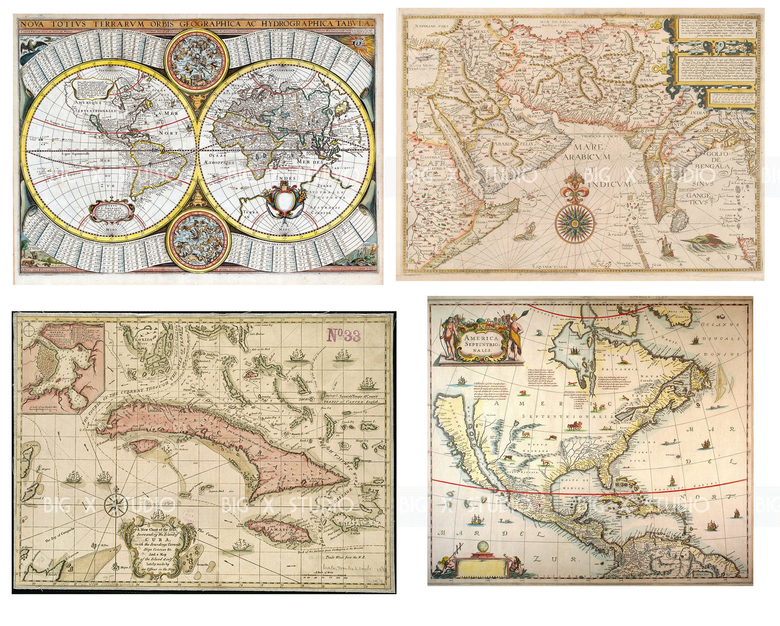 Antique Map Images / Medieval Renaissance Maps / Digital Download ...