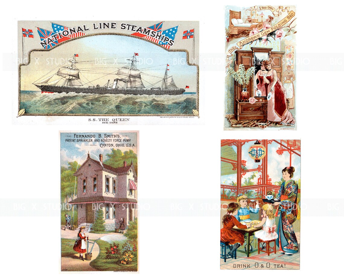 Victorian Advertising Images Set 3 / Digital Download / Commercial Use ...
