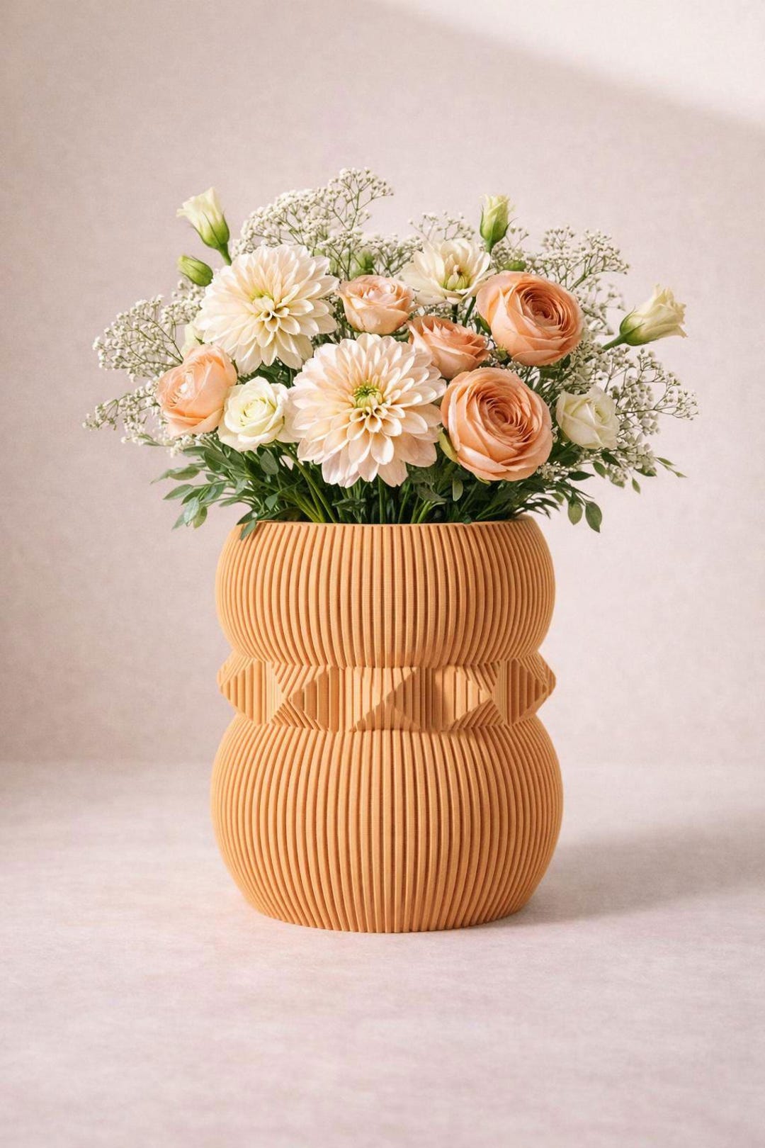 Textured PLA Vase | Modern 3D Printed Home Decor - Etsy