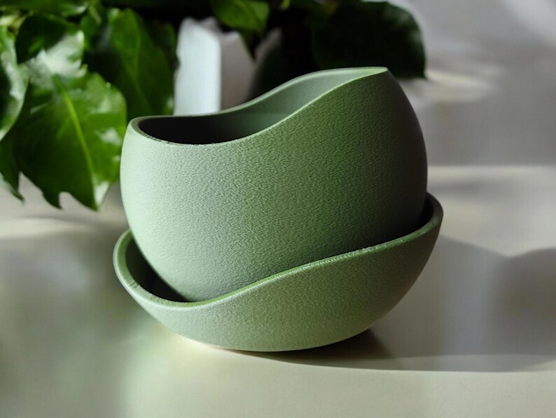 Shark Skin Texture Planter With Saucer Modern Fuzzy Surface Plant Pot ...