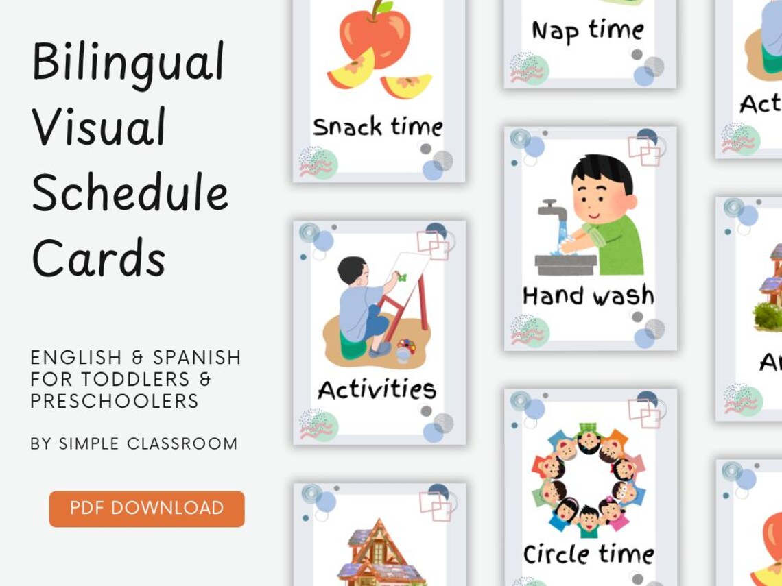 Visual Schedule Cards for Classroom | Toddler & Preschool Daily Routine ...