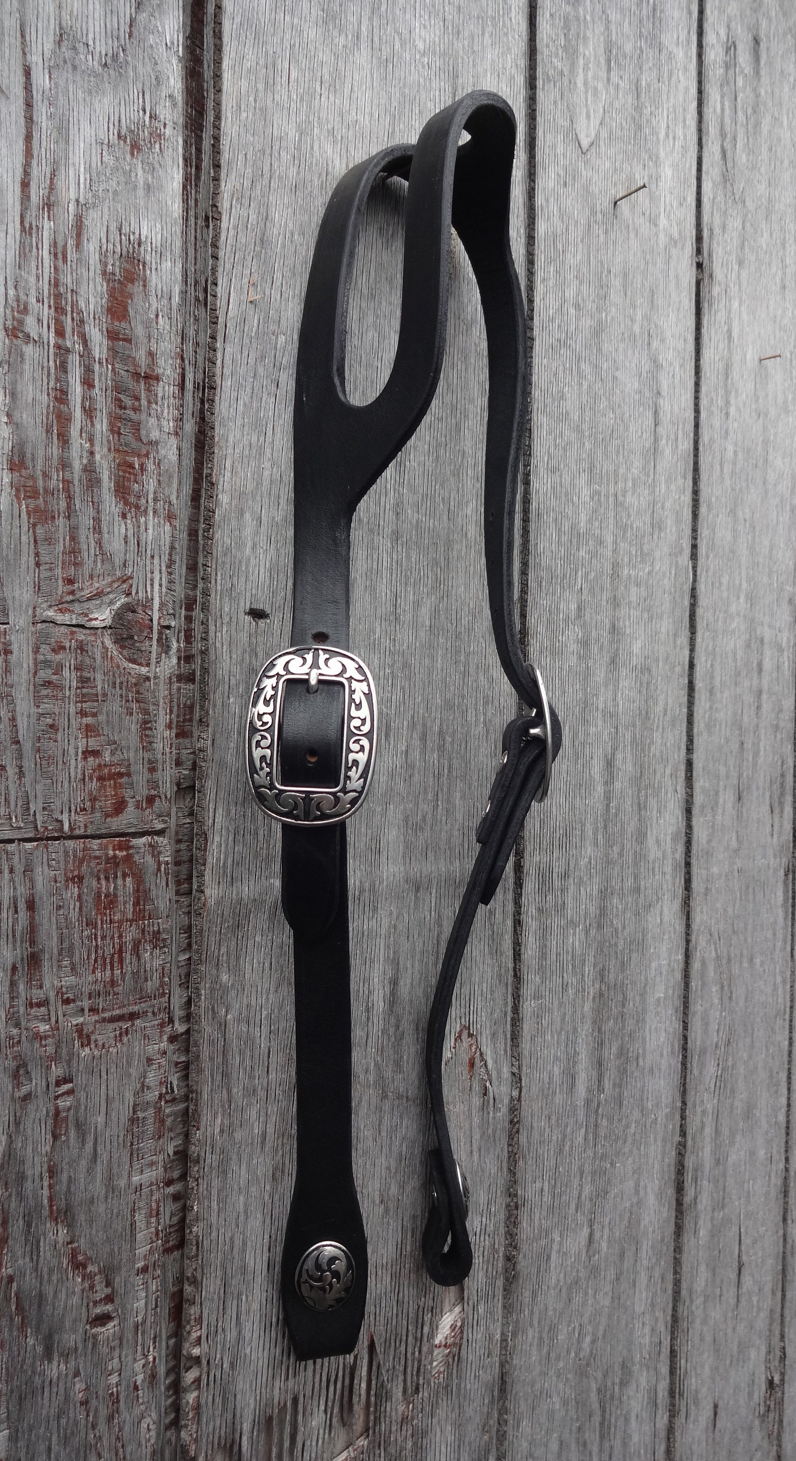 West Coast Tack Black Hermann Oak Harness Leather Shaped One Ear ...