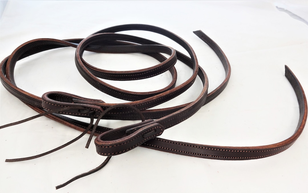 West Coast Tack Heavy Split Reins Doubled N Stitched Chocolate Brown ...
