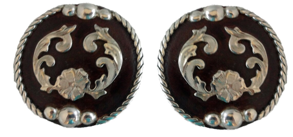 Pair Dakota Bubble Hansen Western Gear Loop Back Conchos Brown - Etsy