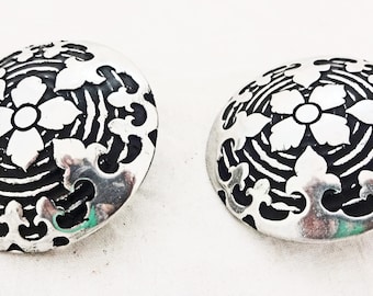 New Pair Jeremiah Watt Bridle Loop Back Conchos Black Floral Western ...