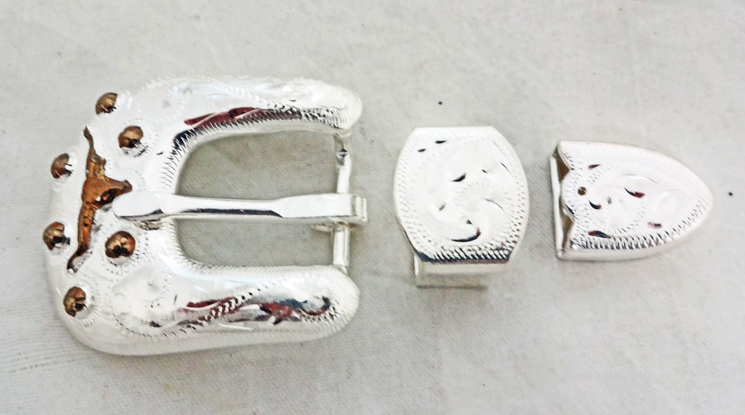 Pico Berry Longhorn 3 Piece Buckle Set Keeper Loop & Tip Horse Tack ...