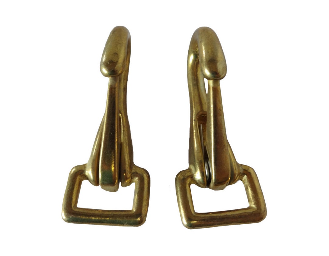 Pair Solid Brass Snaps Square End Flat Back Rein Halter New Hardware Horse Tack Leads - Etsy
