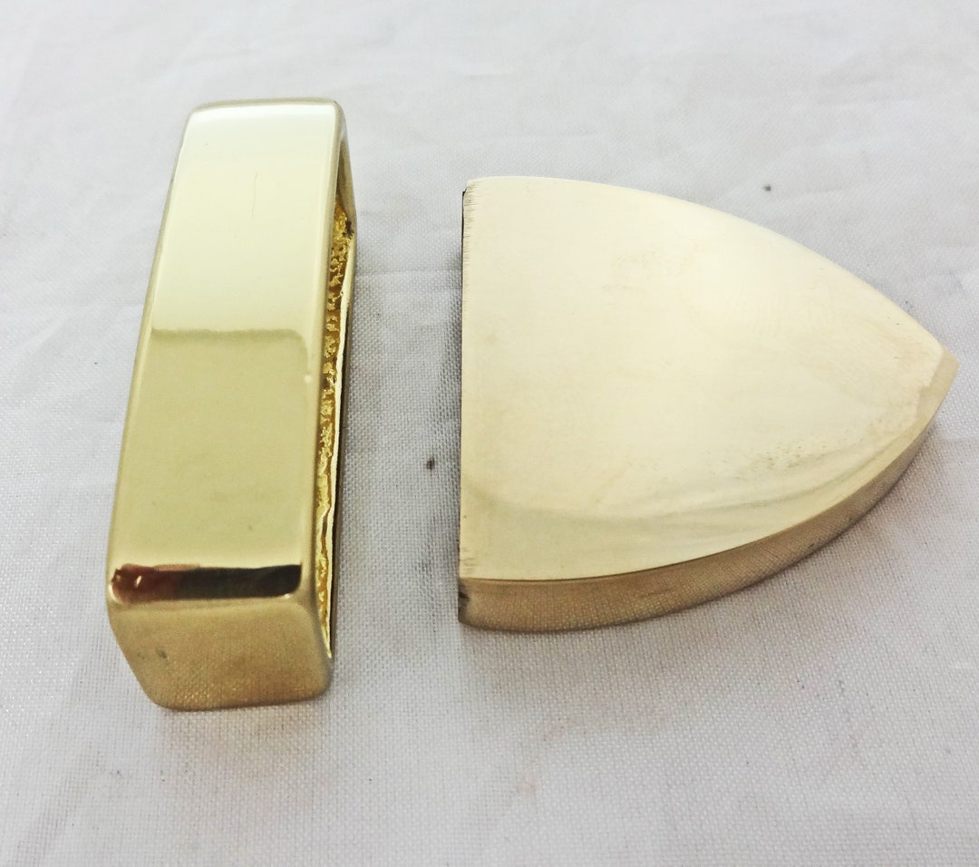 Solid Brass Western Belt Buckle Loop Tip 2 Piece Set Utility Work Horse ...